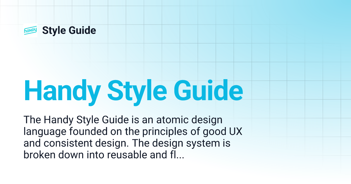 Handy Style Guide | Style Guide