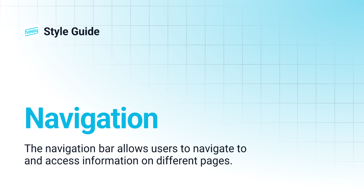 Navigation | Style Guide