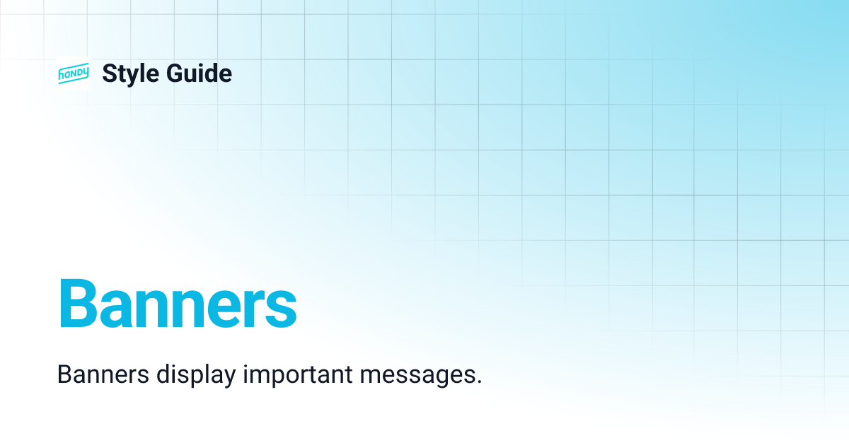 Banners | Style Guide